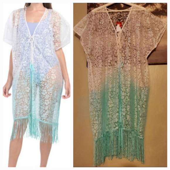 America & Beyond | Swim | America And Beyond Sheer Swim Coverdress Free ...